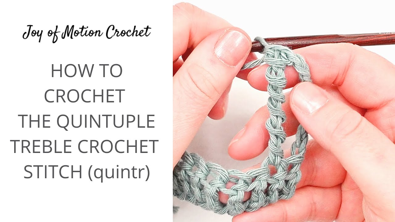 How to Crochet The Quintuple Treble Crochet Stitch - YouTube
