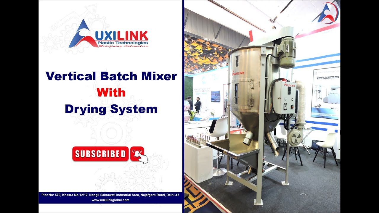 Vertical Batch Mixer With Drying System | Plastic Granules Mixer With Heater - YouTube