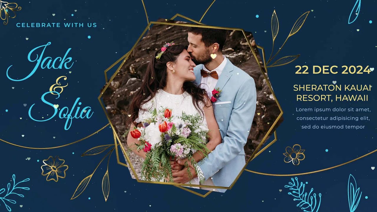 wedding invitation slide show background - YouTube