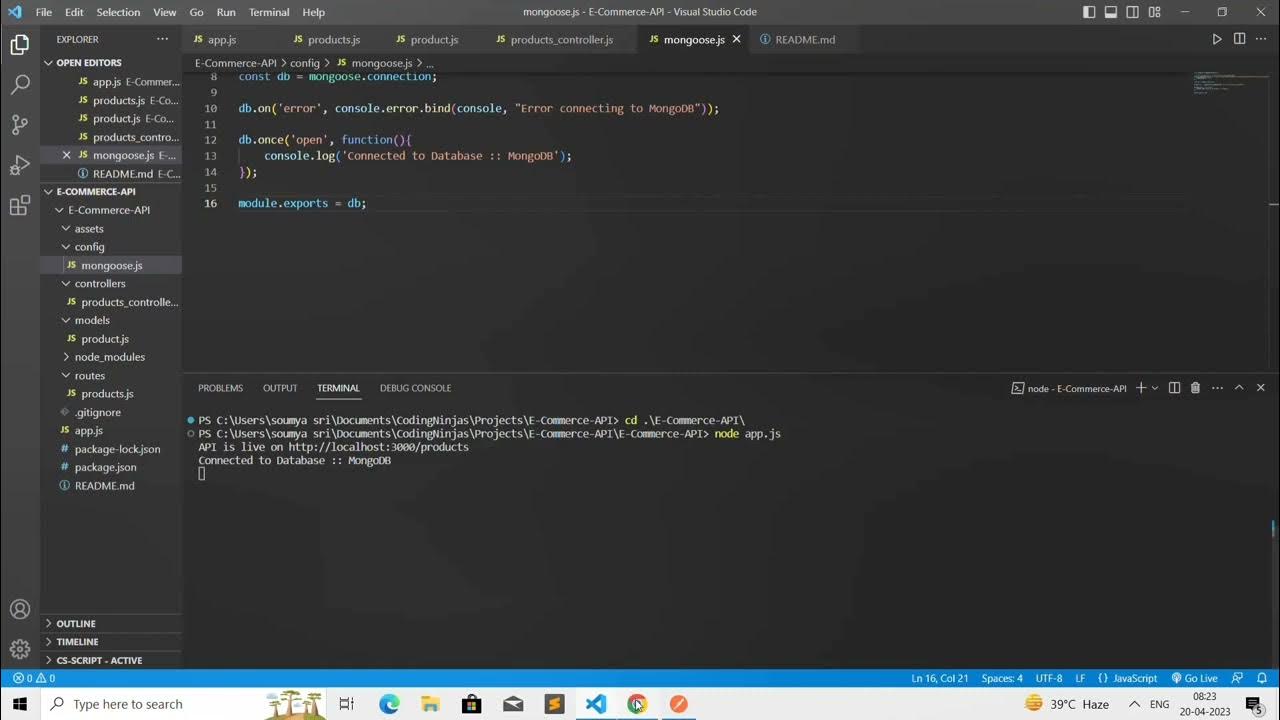 Ecommerce Api Using Node Js And Mongo Db Coding Ninjas Project Codingninjas Skill Test 3