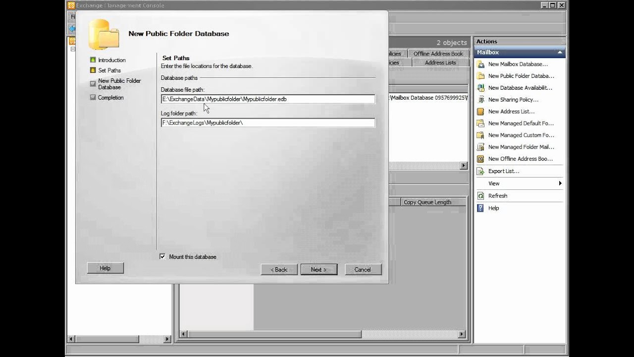 How To Create Public Folder Database Exchange 2010 YouTube How To Create Public Folder Database Exchange 2010 YouTube