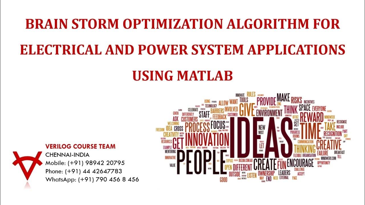 BRAIN STORM OPTIMIZATION ALGORITHM FOR ELECTRICAL AND POWER SYSTEM APPLICATIONS USING MATLAB ...