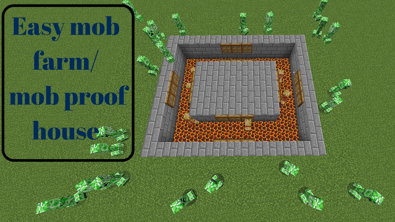 Minecraft 1.10 - Mob farm / mob proof house - YouTube