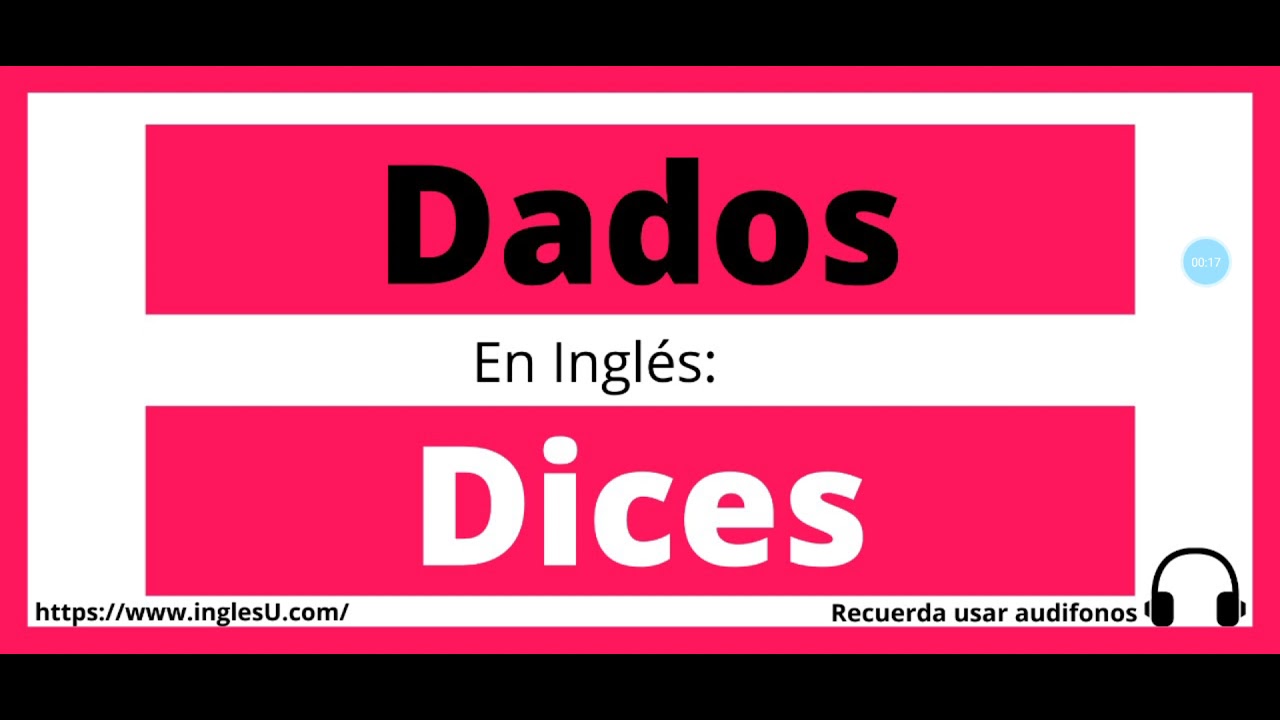 Cómo se dice Dados en inglés - Dados en ingles - YouTube