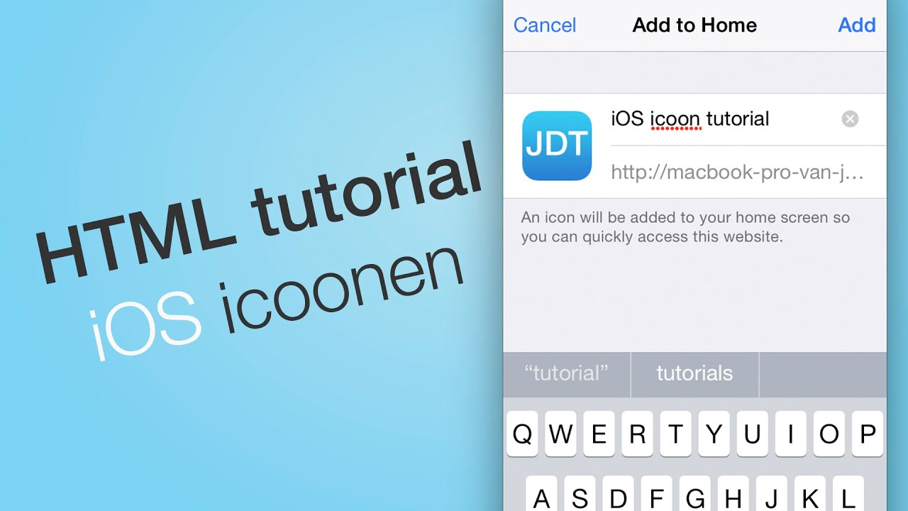 iOS home screen HTML tutorial - Je logo als bookmark icon (Dutch/NL ...