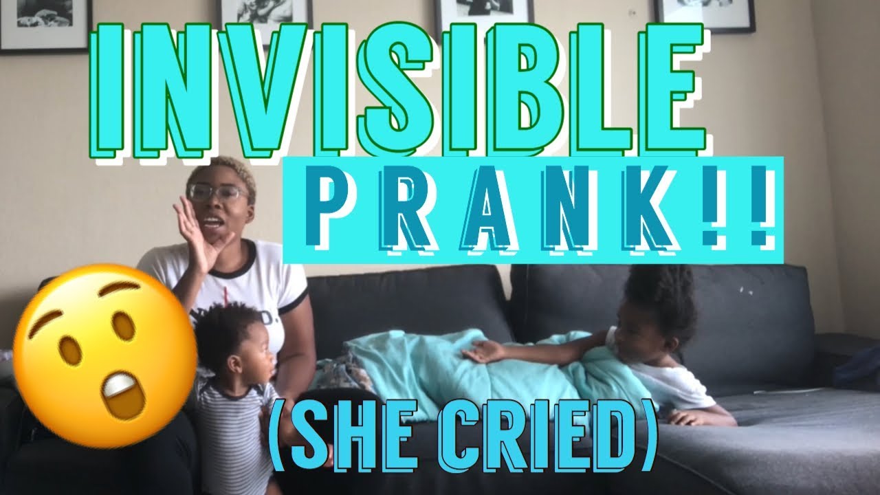 INVISIBLE PRANK on 3 YEAR OLD! (SHE CRIED) VERY EMOTIONAL - YouTube