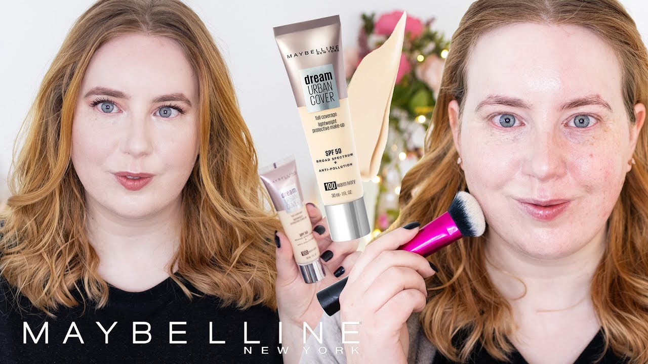 Maybelline Dream Urban Cover Foundation in 100 Warm Ivory | REVIEW AND ...