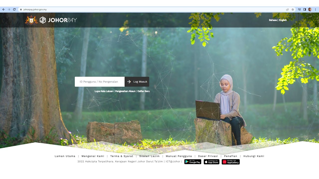 Cara Daftar Register Website Aplikasi JohorPay - YouTube