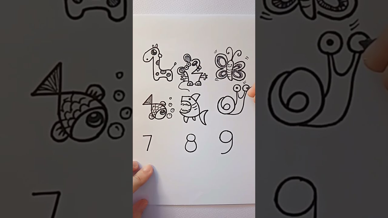 SHORTS How To Draw Using Numbers 1 9 Simple Drawing Ideas V H nh SHORTS How To Draw Using Numbers 1 9 Simple Drawing Ideas V H nh