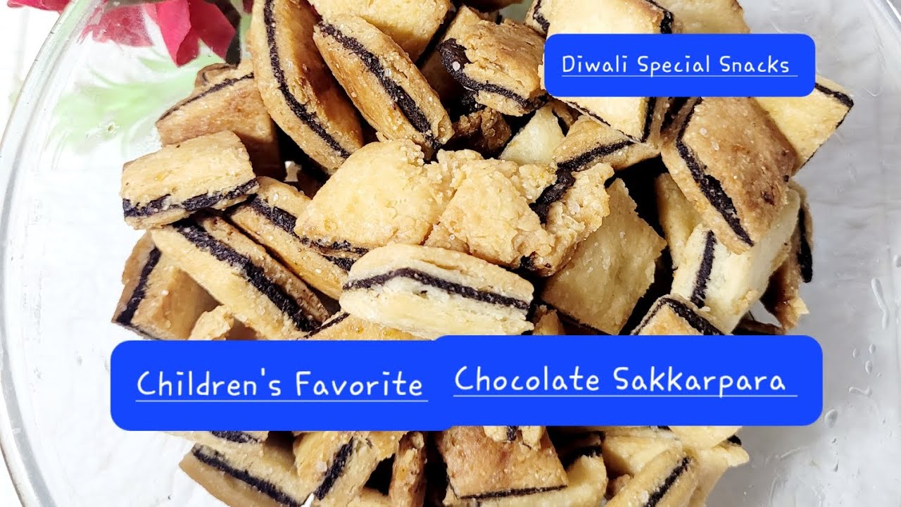 Easy Yummy Chocolate Sakkarpara |Easy Diwali Snacks | Khasta Chocolate ...