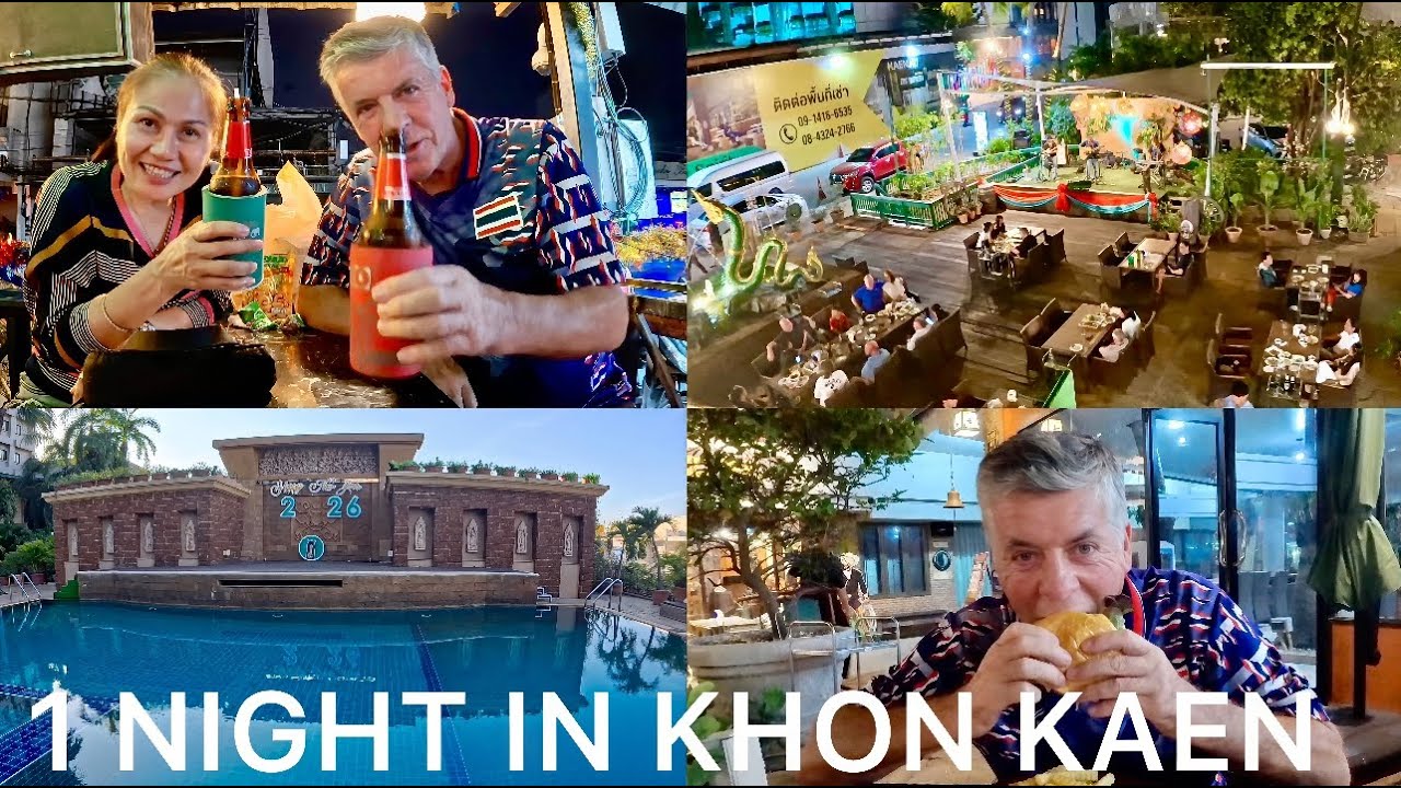 1 night in Khon Kaen. Retired and living in Mahaarakham Isan Thailand ...
