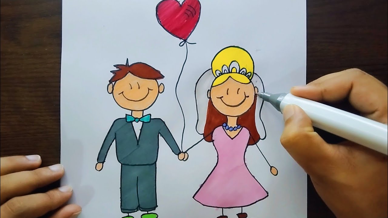 How to draw Couple With Love - step by step || Boy & Girl Pencil Sketch ...