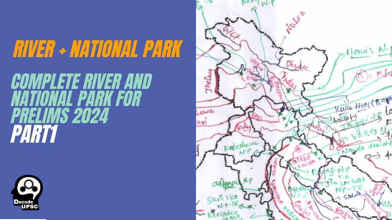 Complete River + National parks for UPSC 2024 by decode upsc|| most ...