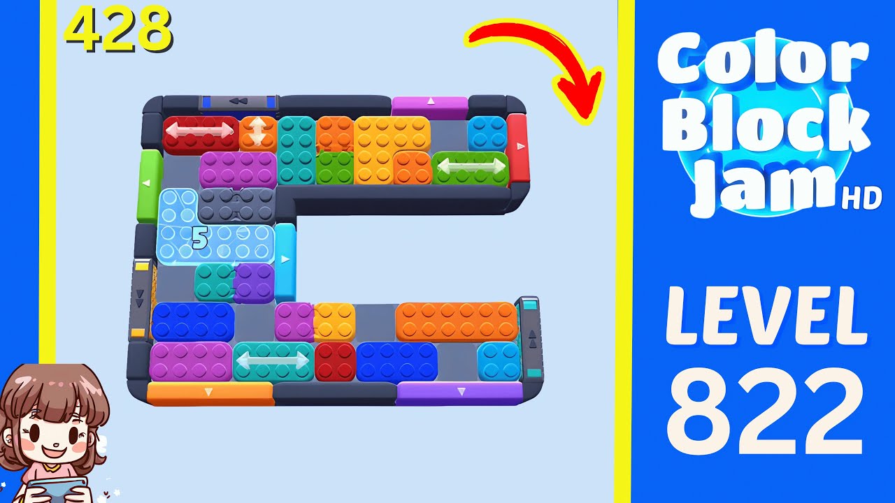 Color Block Jam Level 428 (822) Solution Walkthrough - YouTube