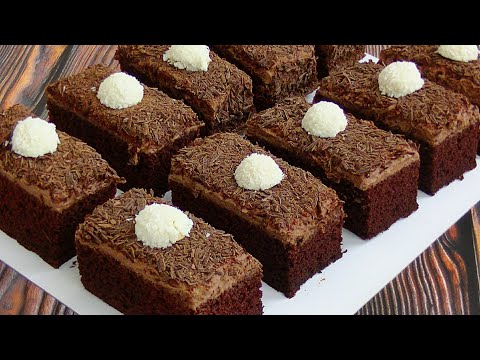 27 neferlik, qatigla hazirlanan sokoladli pirojnalar, asan ve sade. Пирожные на 27 человек.