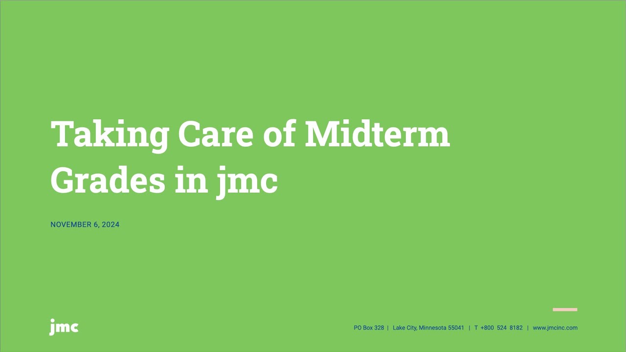 Taking Care of Midterm Grades - YouTube