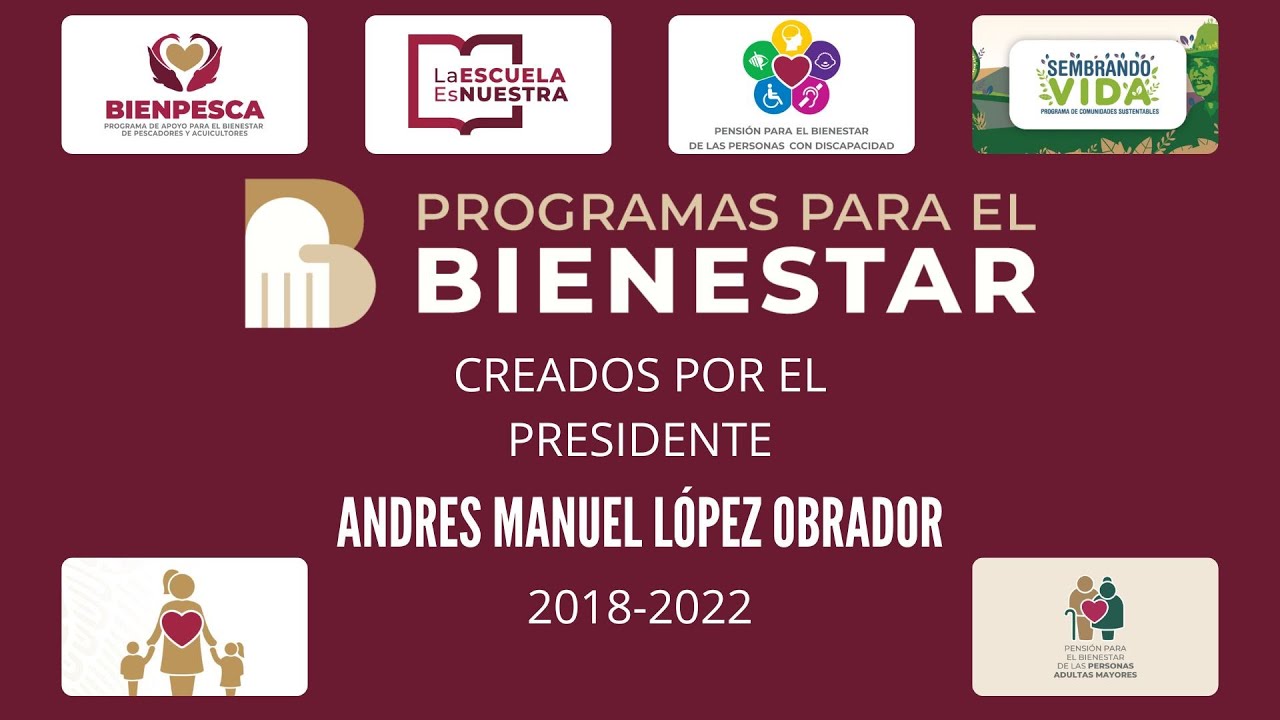 PROGRAMAS BIENESTAR ANDRES MANUEL LOPEZ OBRADOR - YouTube