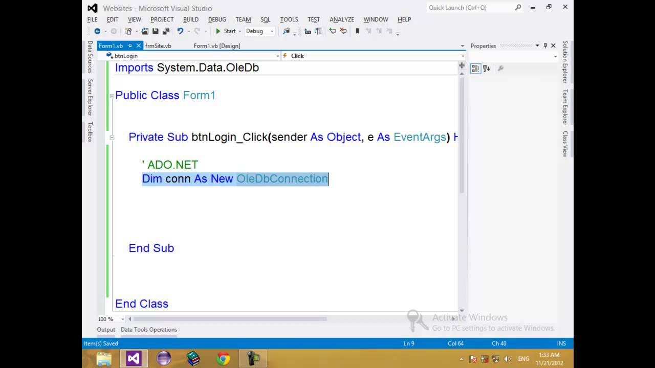 Project1-22-VB.NET for Beginner - ADO.NET Connection to Database - YouTube