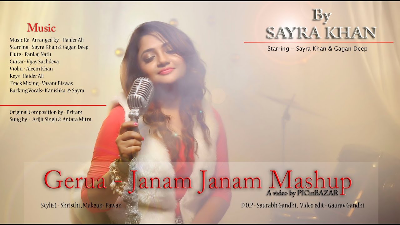 GERUA-JANAM JANAM MASHUP|DILWALE|SAYRA KHAN|FULL VIDEO - YouTube