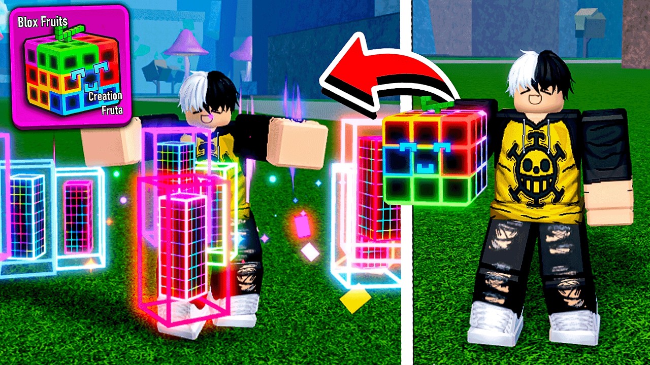 COMI A NOVA FRUTA CREATION do BLOX FRUITS!! - YouTube