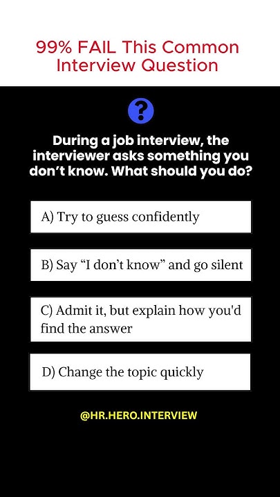 99% FAIL This Common Interview Question 😳 | HR Hero App Quiz - YouTube