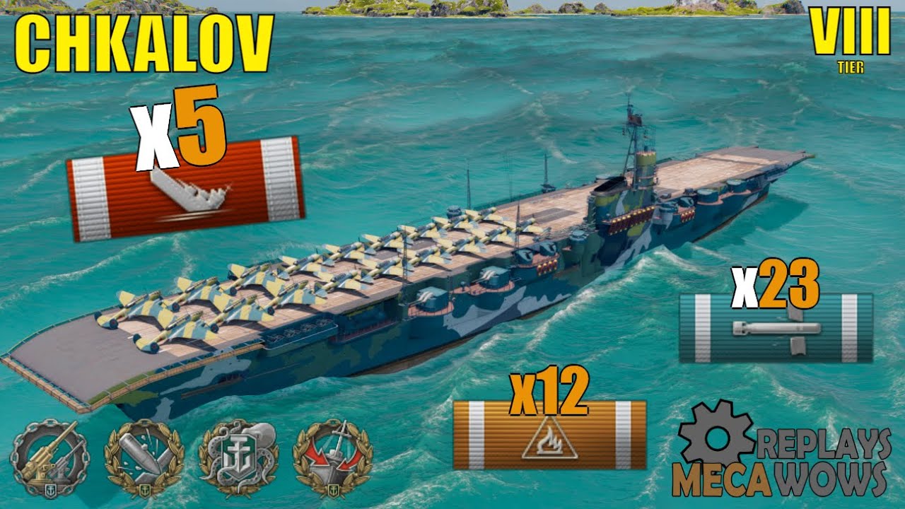 Aircraft Carrier Chkalov 5 Kills & 196k Damage | World of Warships Gameplay - YouTube