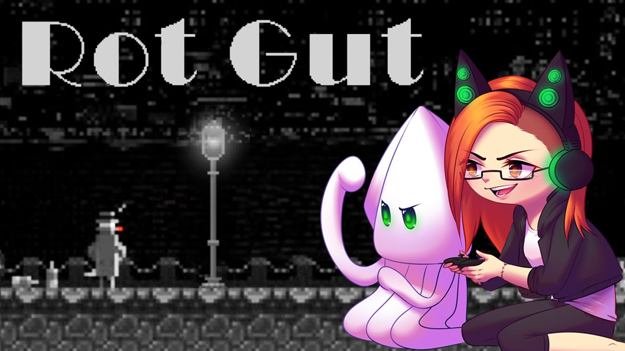 Rot Gut (8-bit Noir Platformer Indie Game) ~Full Playthrough~ SHOOT ALL ...
