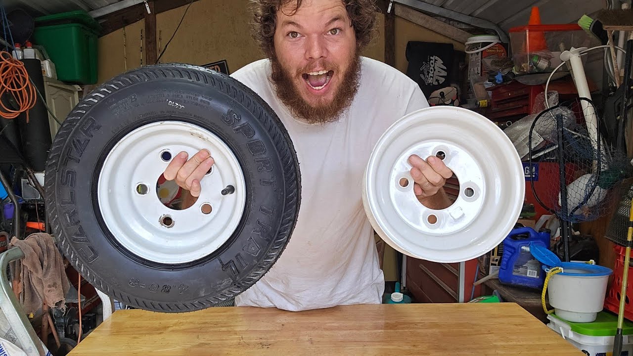 how to mount a small tire on a rim by hand - YouTube