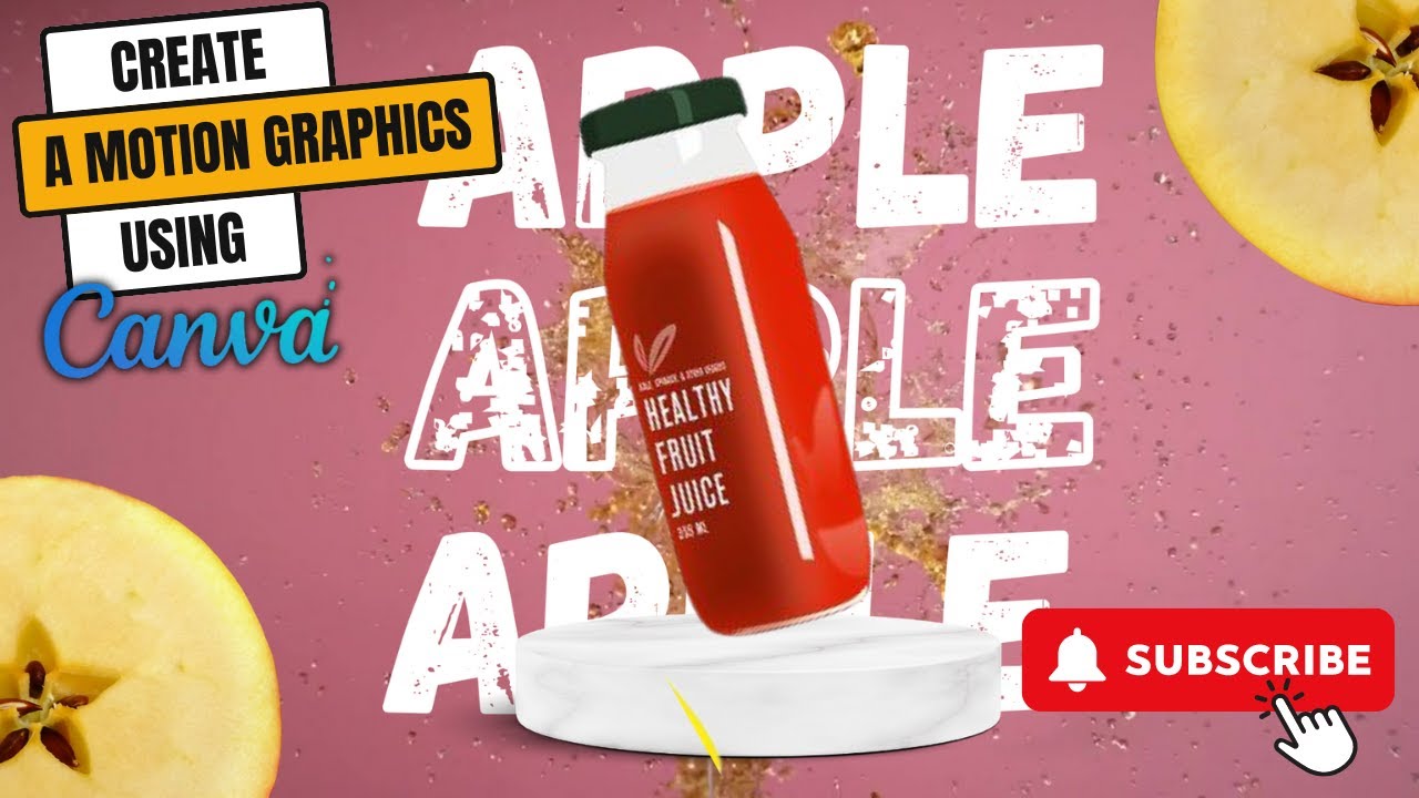 Create cool Fresh Fruit Juice Motion Graphics add in Canva | Step-by ...