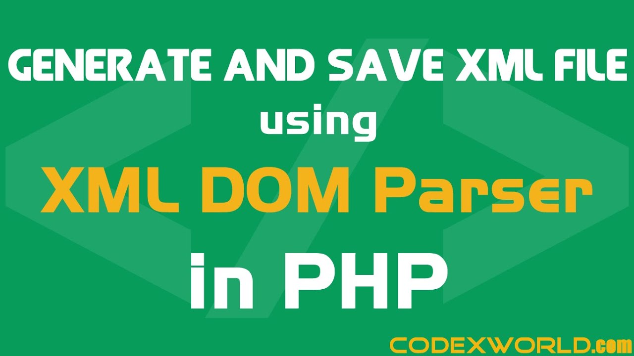 How To Create And Save Xml File Using Php Youtube 8093