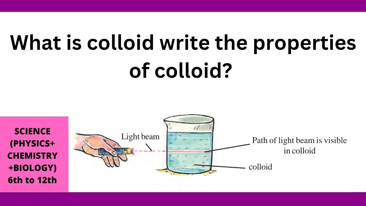 What is colloid write the properties of colloid? | Colloid | Definition ...