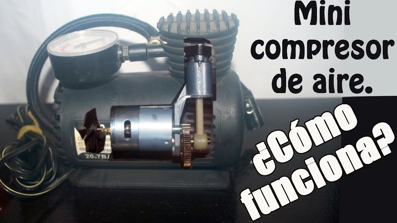 Mini compresor de aire portátil. Funcionamiento interno y partes. - YouTube