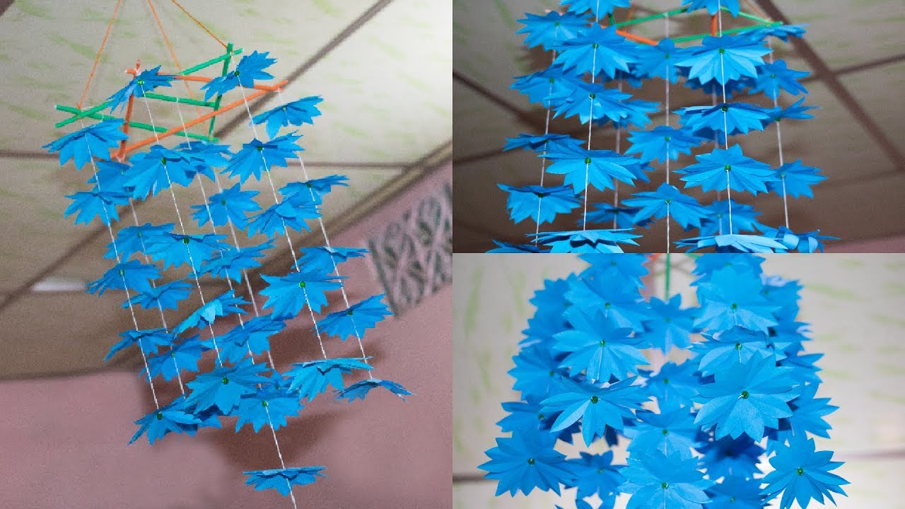 How To Make Wind Chimes Out Of Paper || Make Wind Chimes Using Paper ...