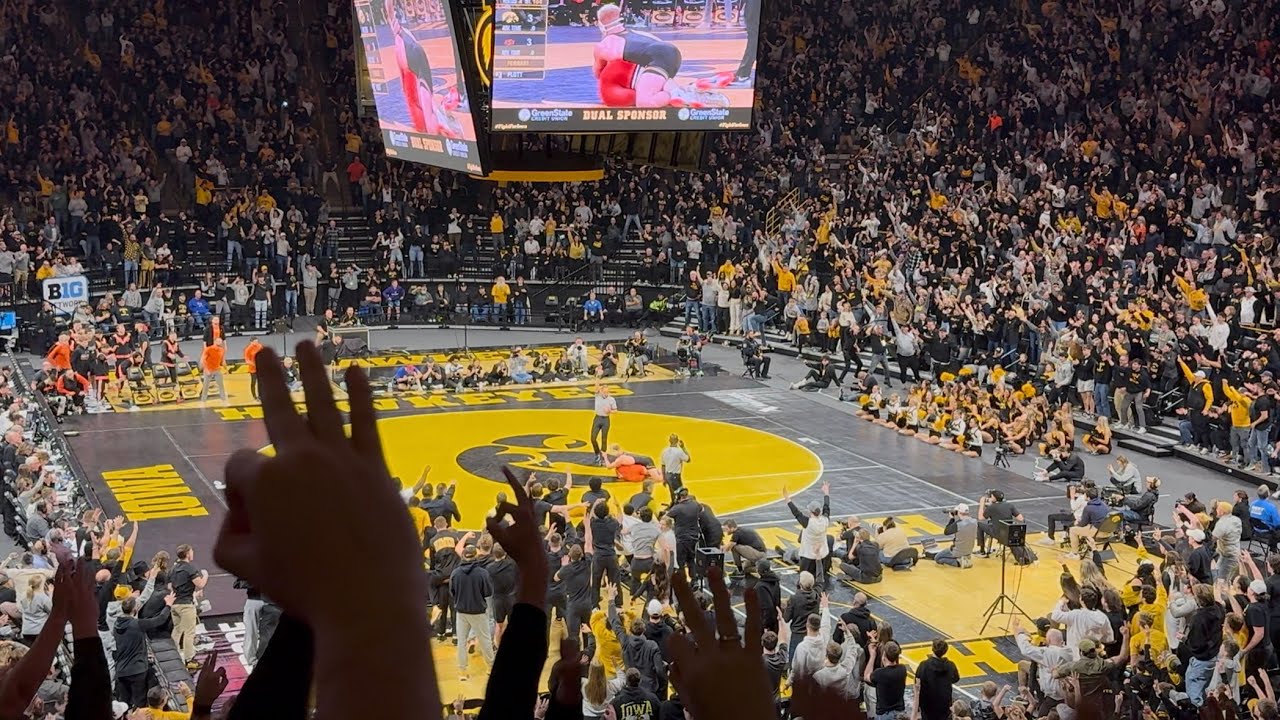 Angelo Ferrari blows the roof off Carver Hawkeye Arena with a sudden ...