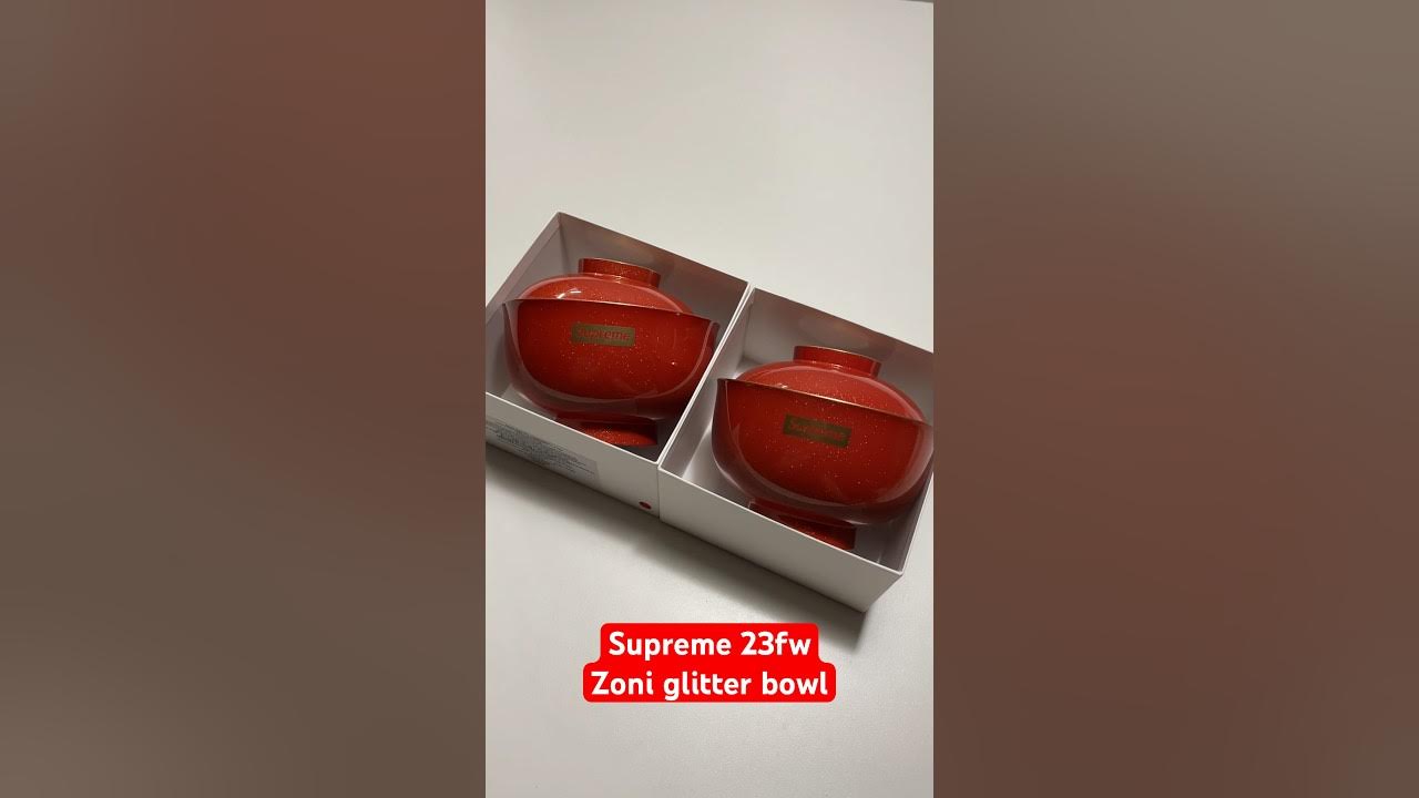 Supreme Zoni Glitter Bowl Red - 23FW - YouTube