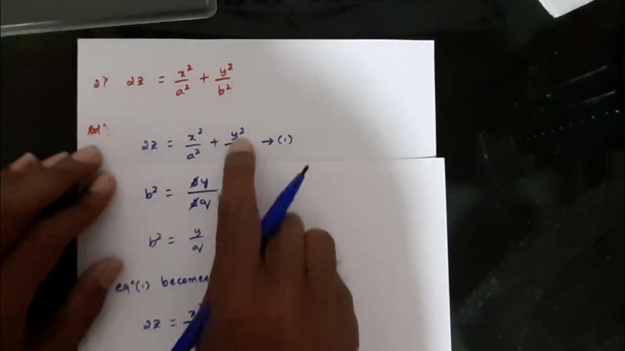 Partial Differential Equations: Formation of PDE by Elimination of ...