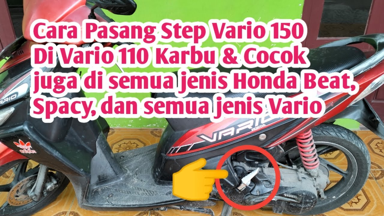 Cara pasang Step pijakan kaki belakang Vario 150 Vario 160 - YouTube