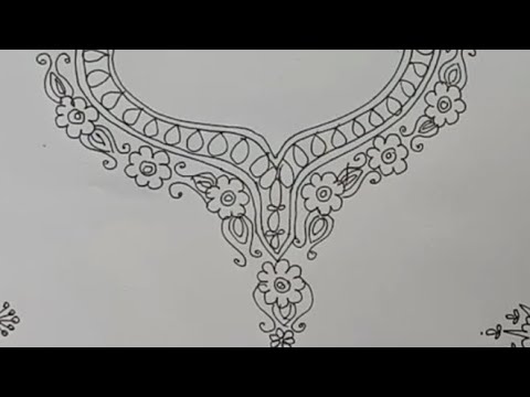 PENCIL DRAWING NECK DESIGN, BEAUTIFUL NECK DESIGN FOR DRESS, KAMEEZ ...