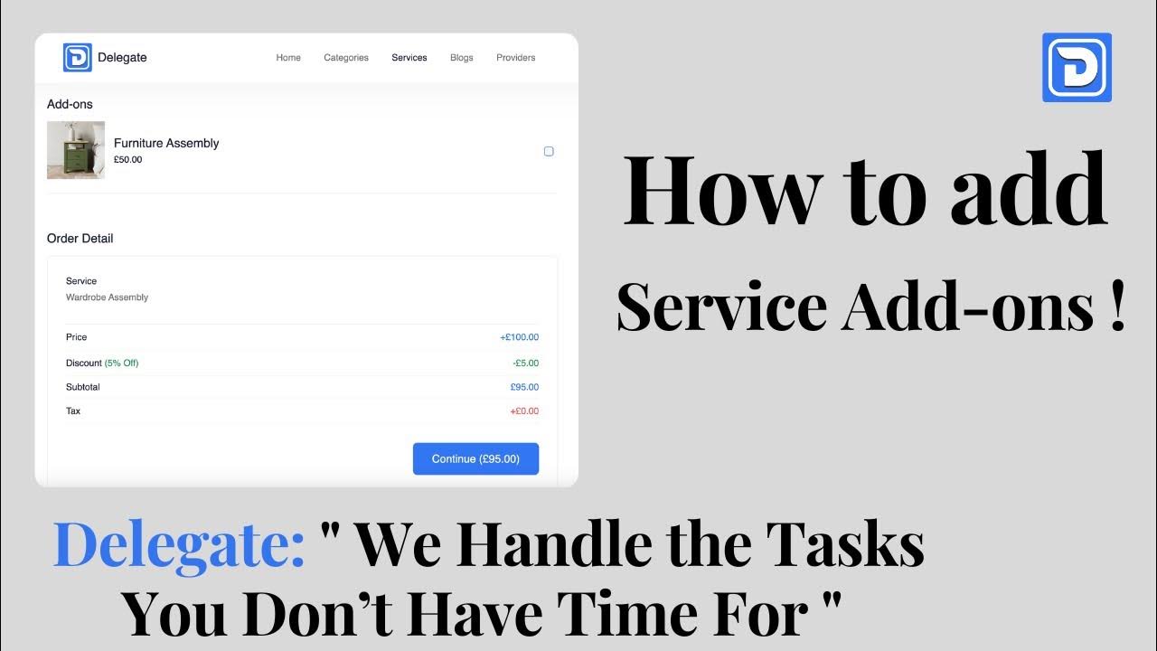 How to Create Service Add-ons - Delegate Tasks, Errands, Services & Personal Assistance # ...