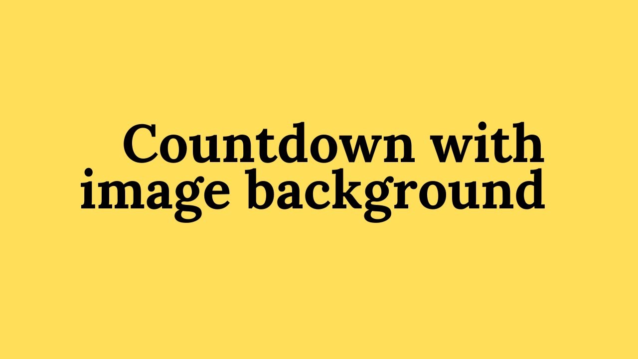 countdown with background image in wordpress - YouTube