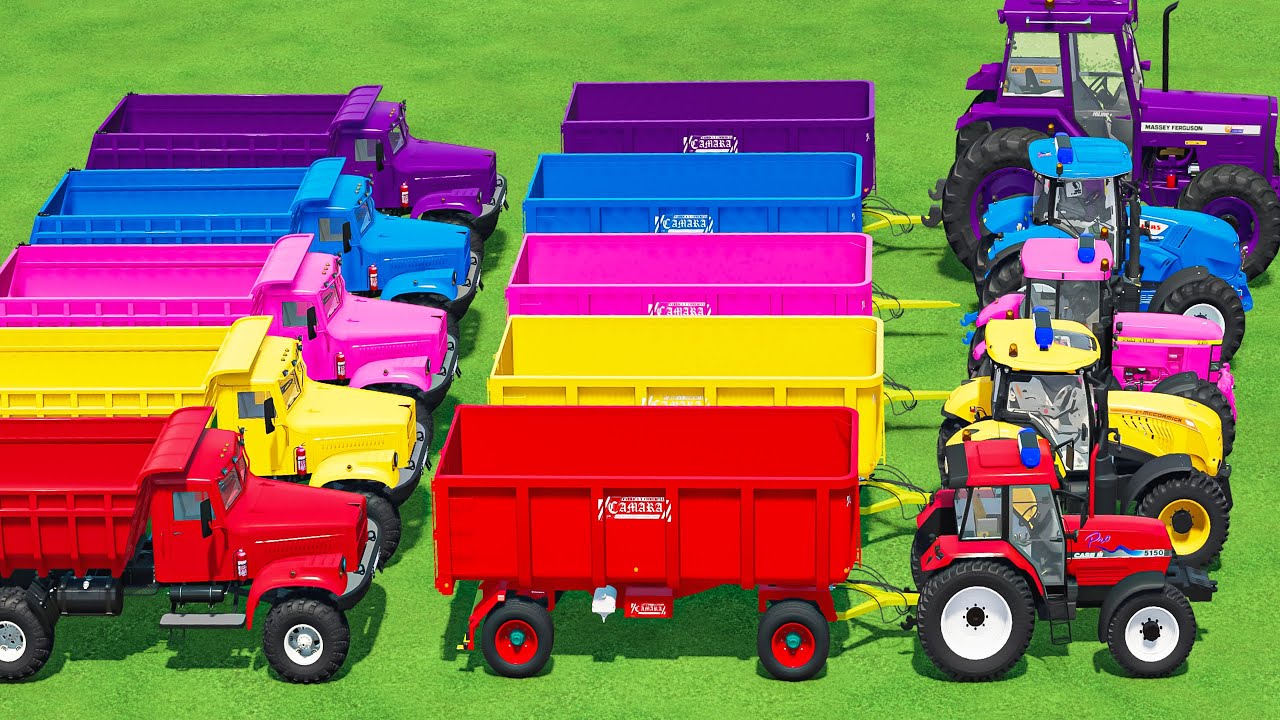 GIANT TRACTORS OF COLORS! CHALLENGER & FENDT & NEW HOLLAND & CLAAS ...
