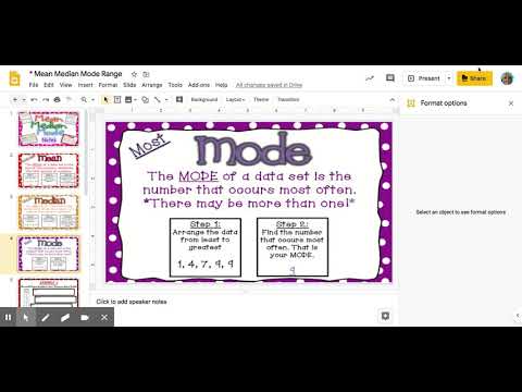 * Mean Median Mode Range - Google Slides - YouTube