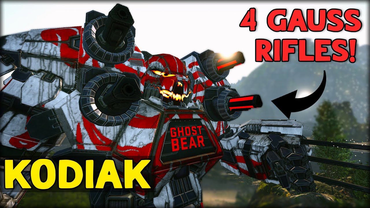 4 GAUSS RIFLES on a KODIAK! - Mechwarrior Online (Kodiak Build ...