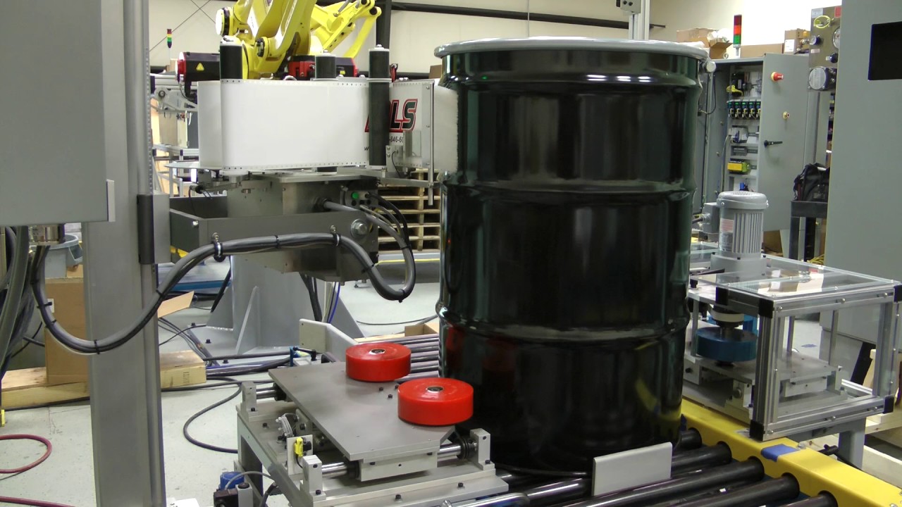 55 Gallon Drum Labeler - YouTube