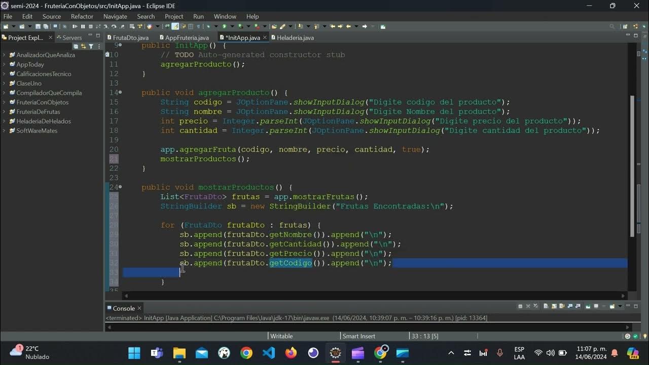 Crud Con arrayList Basico Java (parte 13 Mostrar datos JoptionPane P-2) - YouTube