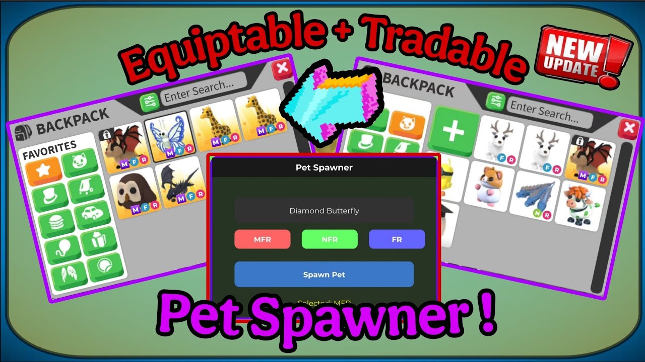 [BEST]🎉Adopt Me!🎉 Script Pet Spawner 2025 | Tradable + Equippable Pets ...