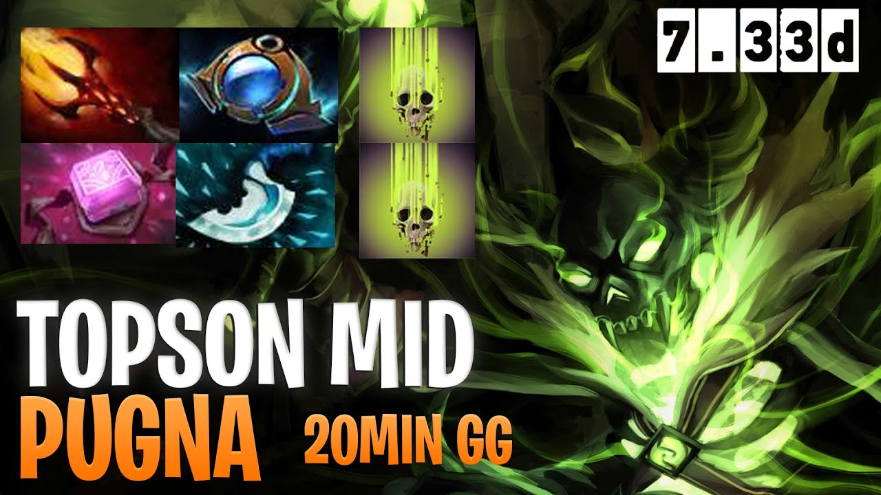 Topson Mid Pugna - Dota 2 Pro Immortal Pugna Gameplay 7.33d - YouTube