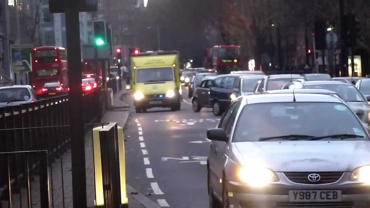 London Ambulance Service - Mercedes Sprinter Ambulance On Emergency ...