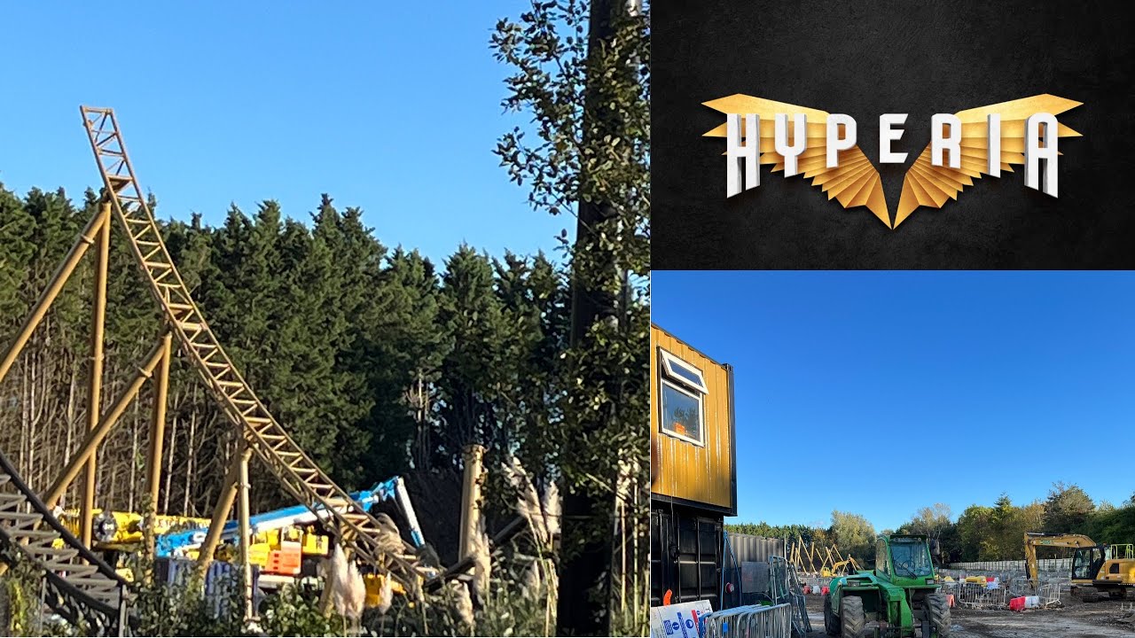 Hyperia Thorpe Park construction update 7-14th October 2023 - YouTube