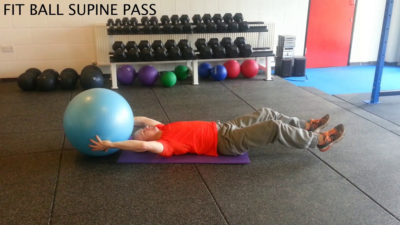 Fit Ball Supine Pass - YouTube